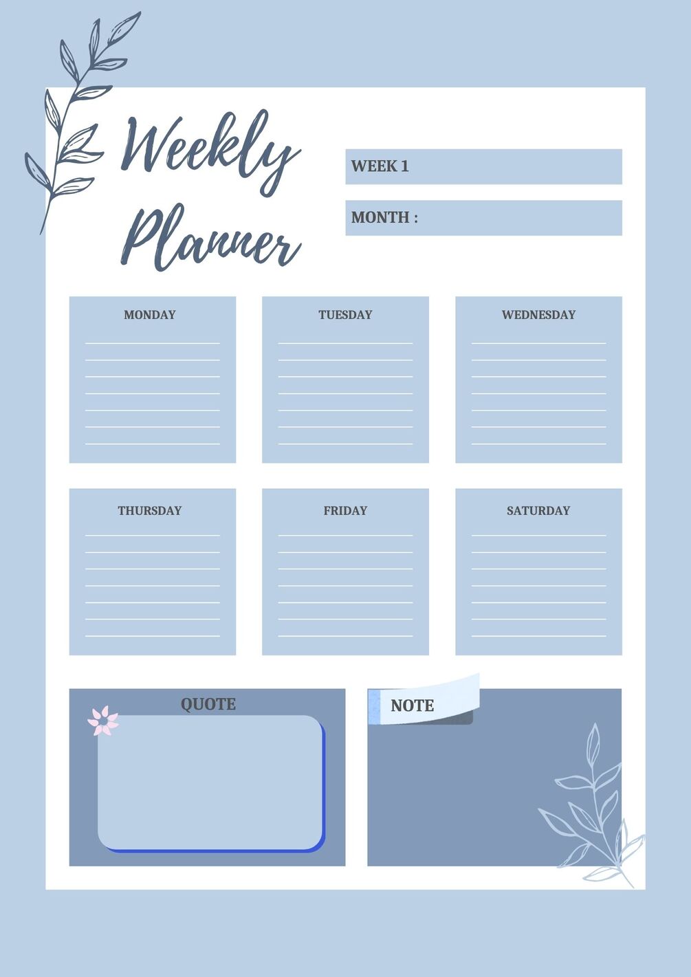 Minimal Digital Planner for Students | Hyperlinked & Ready-to-Use ...