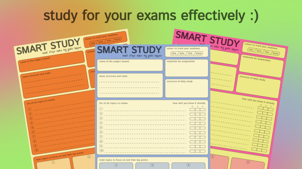 Smart study organizer for your exam
