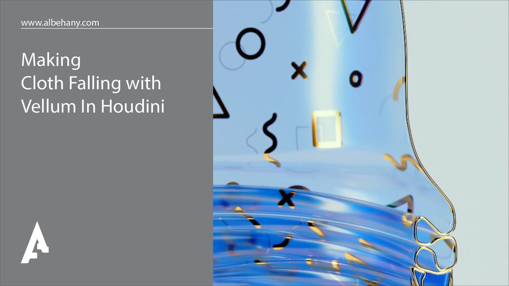 Making Cloth Falling with Vellum In Houdini and RedShift