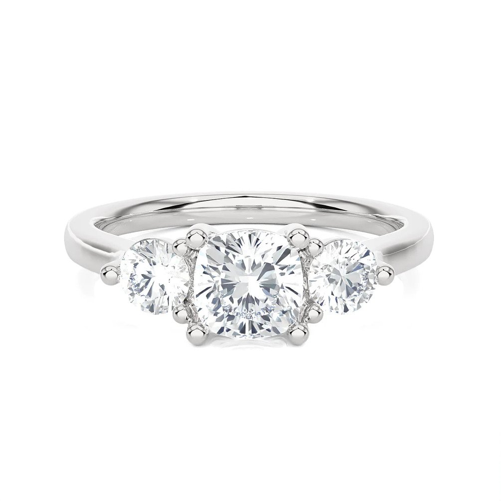 1 3/4 ctw Round Three Stone Lab Grown Diamond Ring