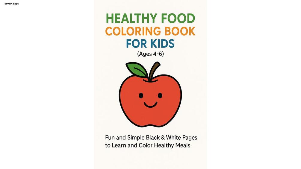 Healthy Food Coloring Book for Kids (Ages 4–6) – 20 Fun Printable Pages