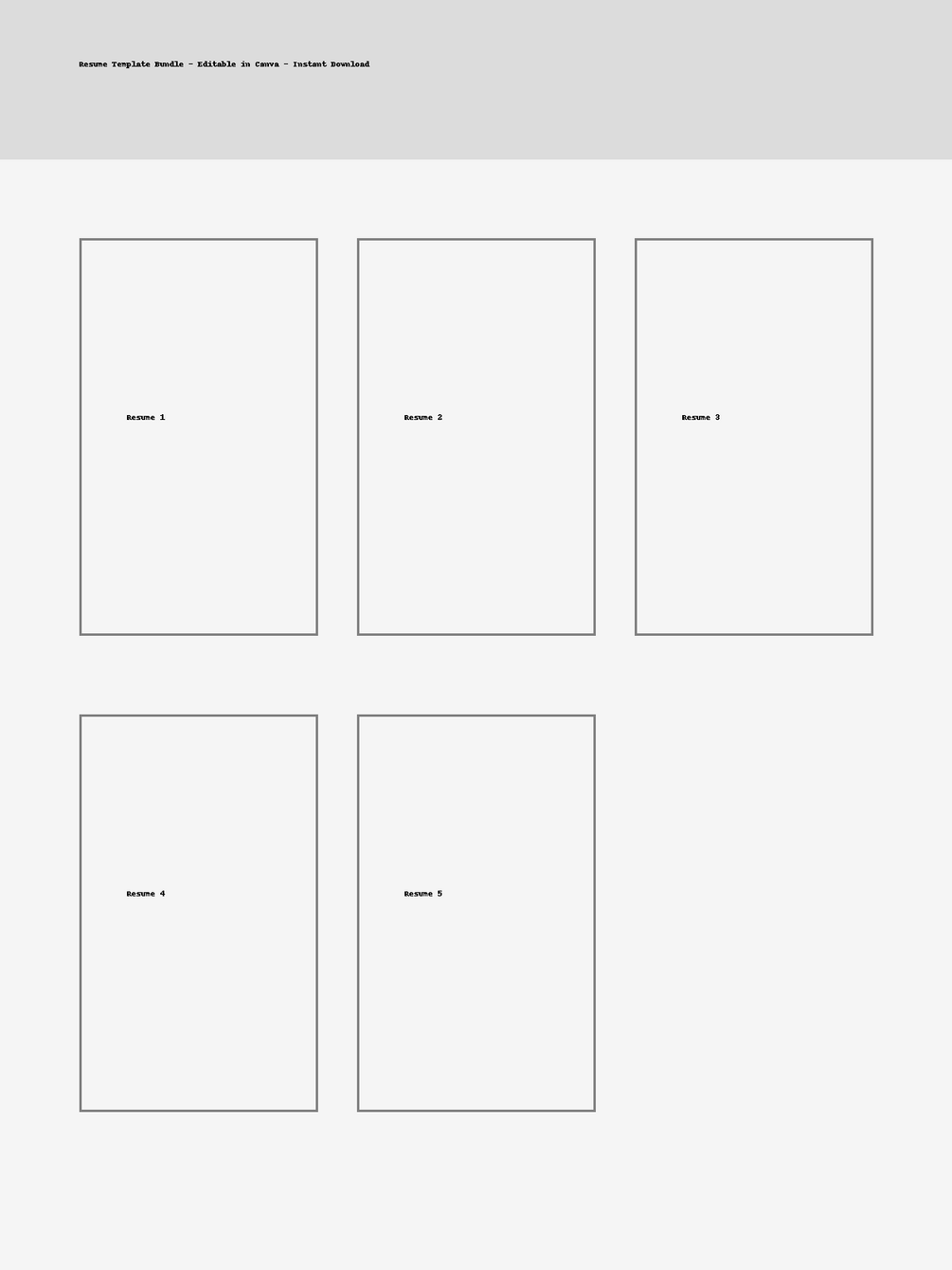 RESUME-COVER LETTER BUNDLE -EDITABLE IN CANVA - INSTANT DOWNLOAD