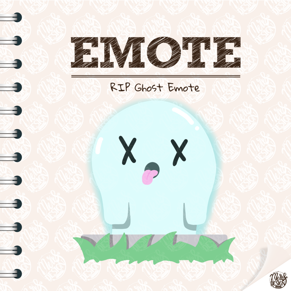 RIP Ghost Emote: Cute Halloween Twitch, Discord, & YouTube Emote