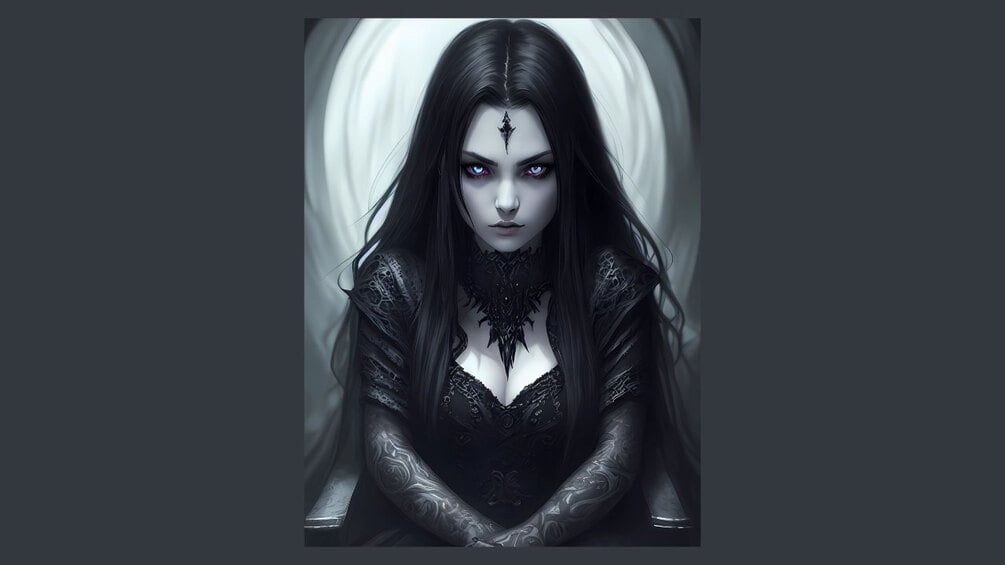 Dark Fantasy Girl for decor image or wallpaper