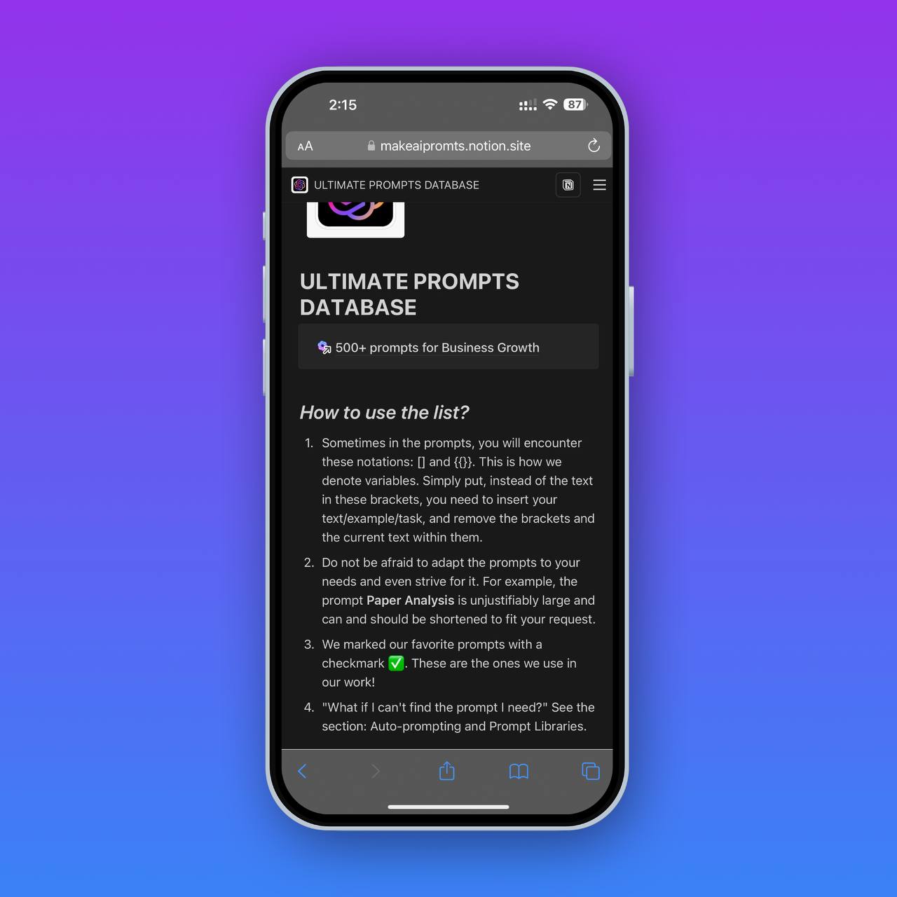 Ultimate ChatGPT Prompts Database