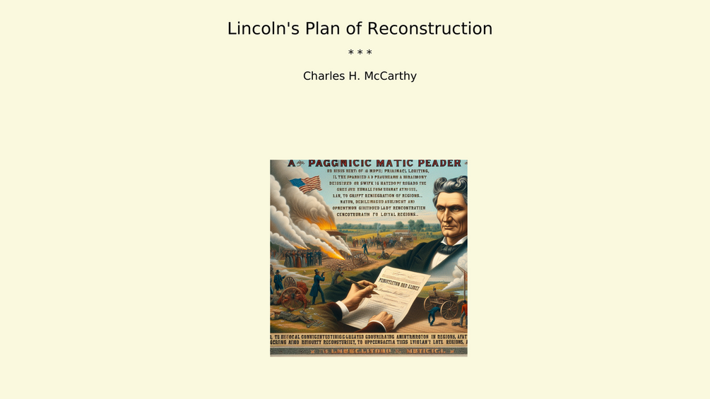Lincoln's Plan of Reconstruction