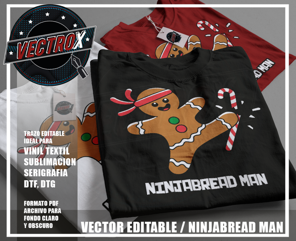Vector Editable - Ninjabread Man