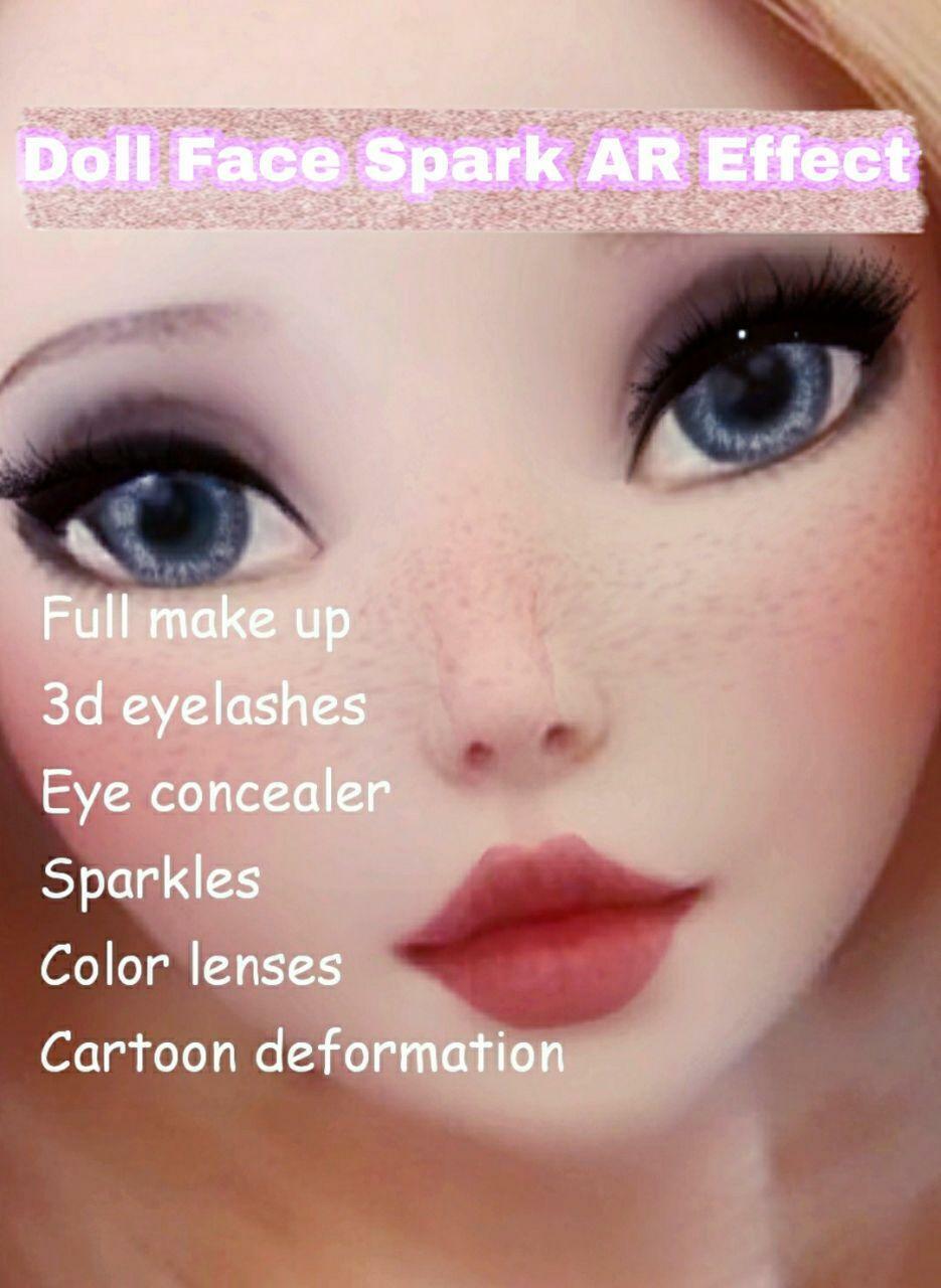 NEW! Doll Face Spark Ar Full Instagram Project Princess Disney Face ...