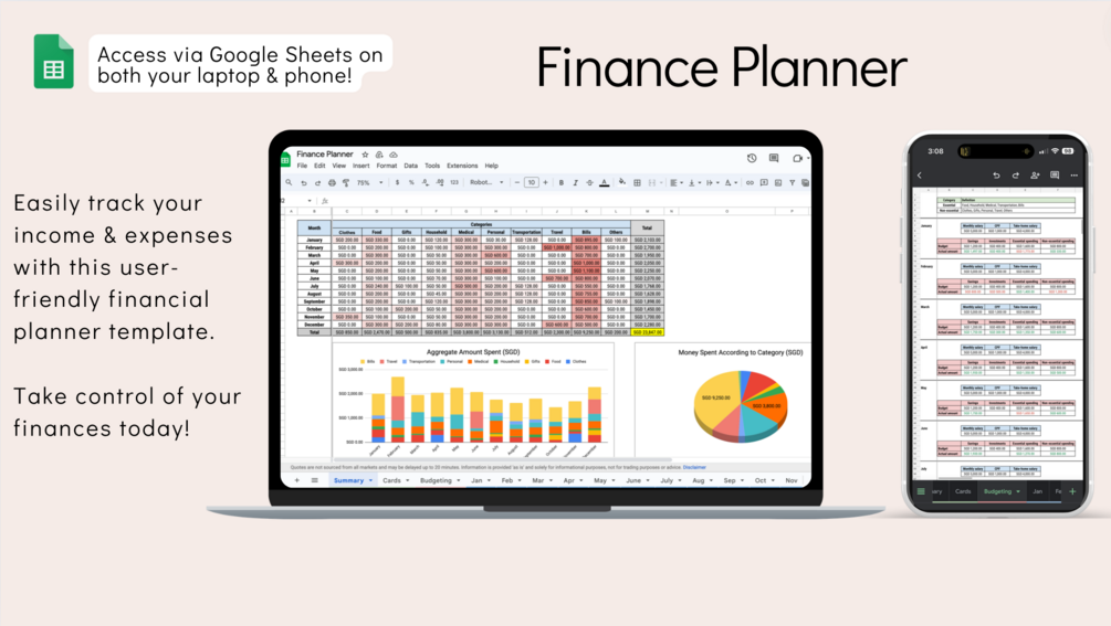 Finance Planner (Excel/Google Sheets)