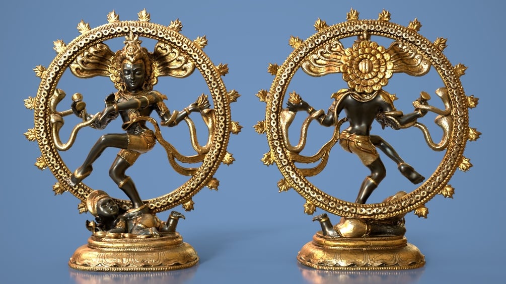 The Golden Nataraj Statue: A Highly Detailed 3D Scanned Masterpiece for ...