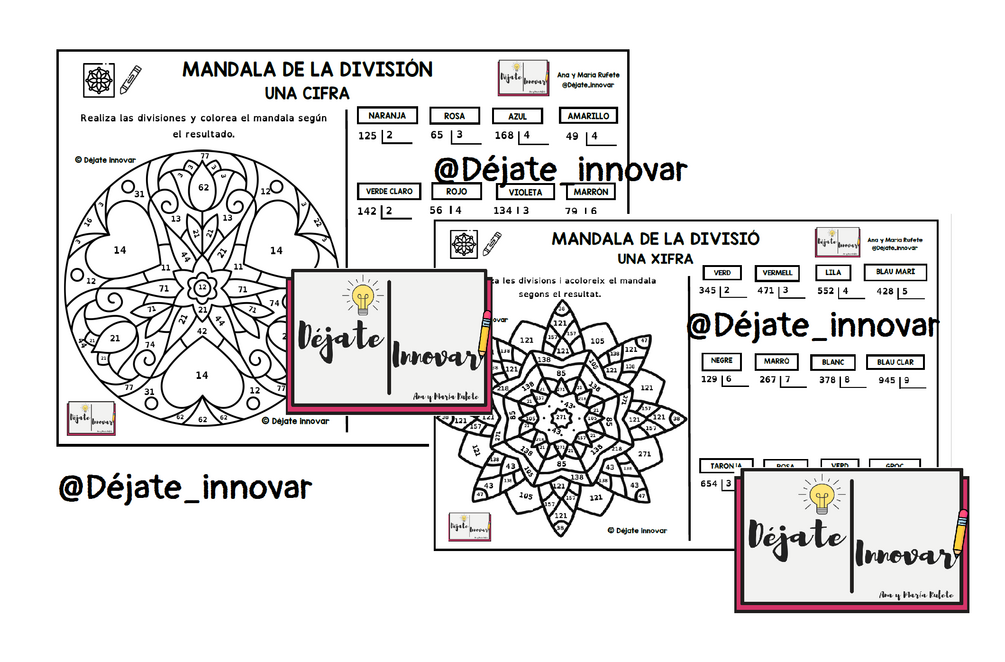 Mandala división - 1 cifra