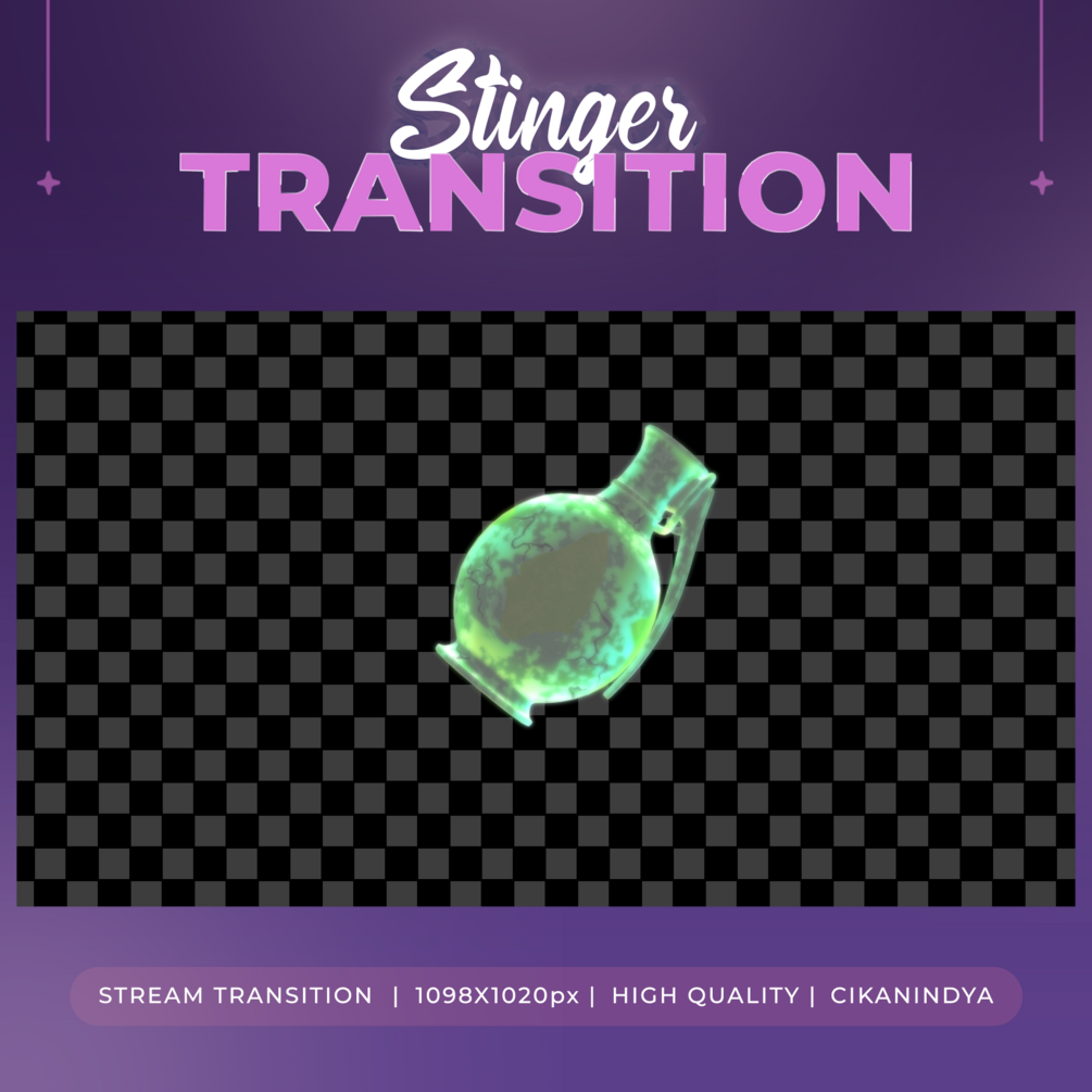 Glowing Toxic Stinger Transition | Neon Green Hazard Effect for ...
