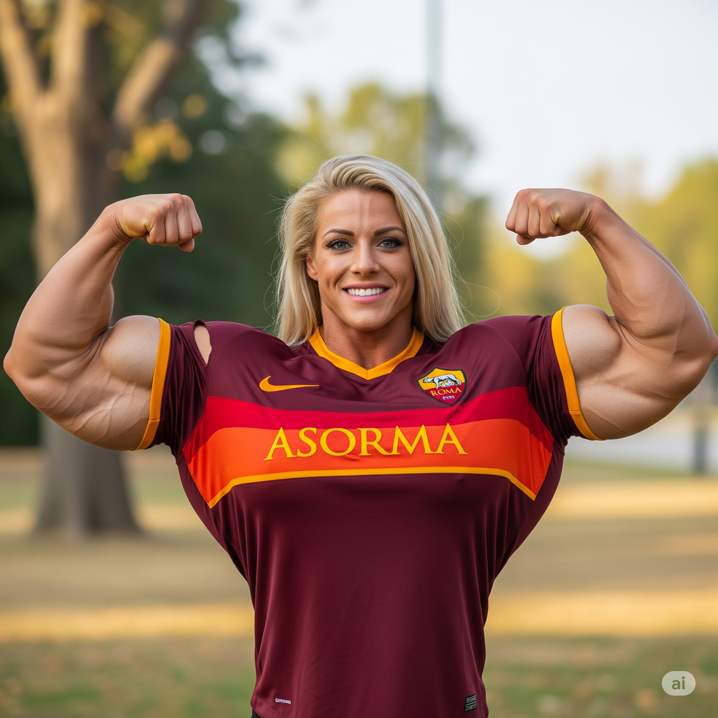 AI – Muscle Girl in Tight Dress