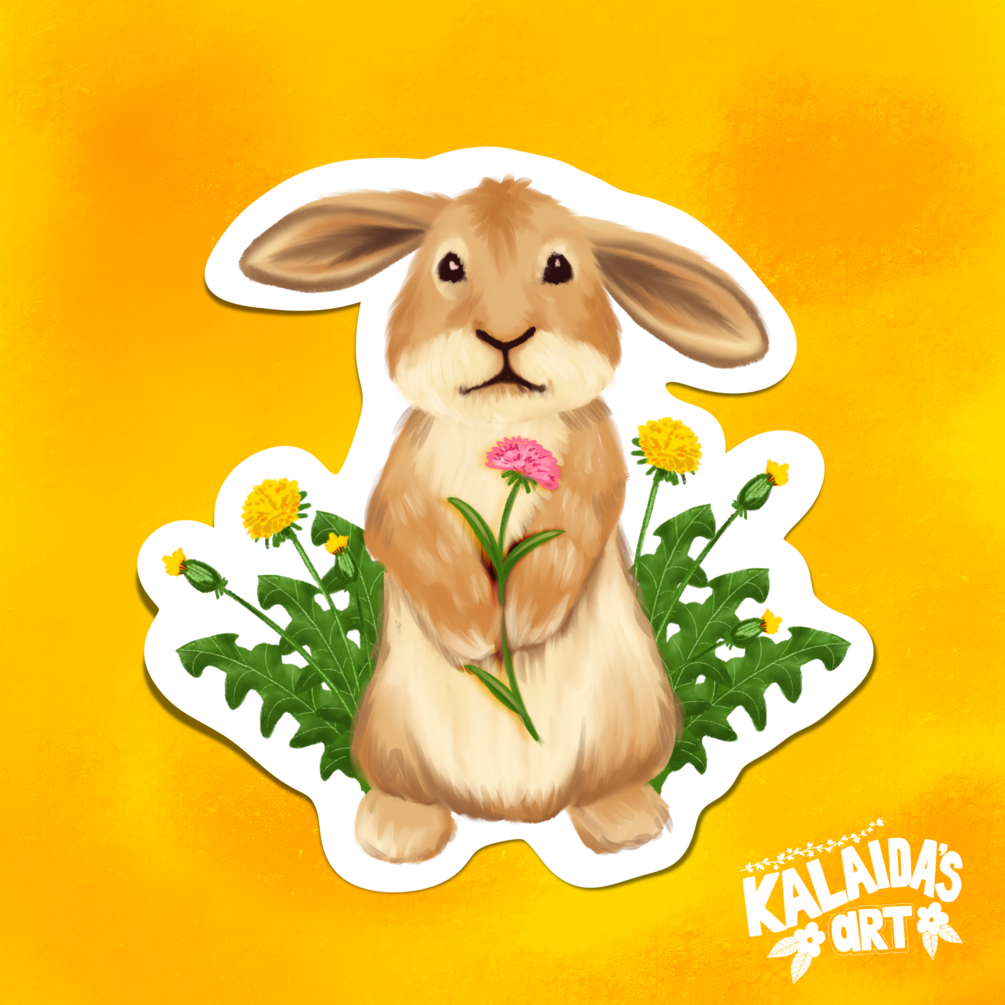 Printable Bunny Sticker