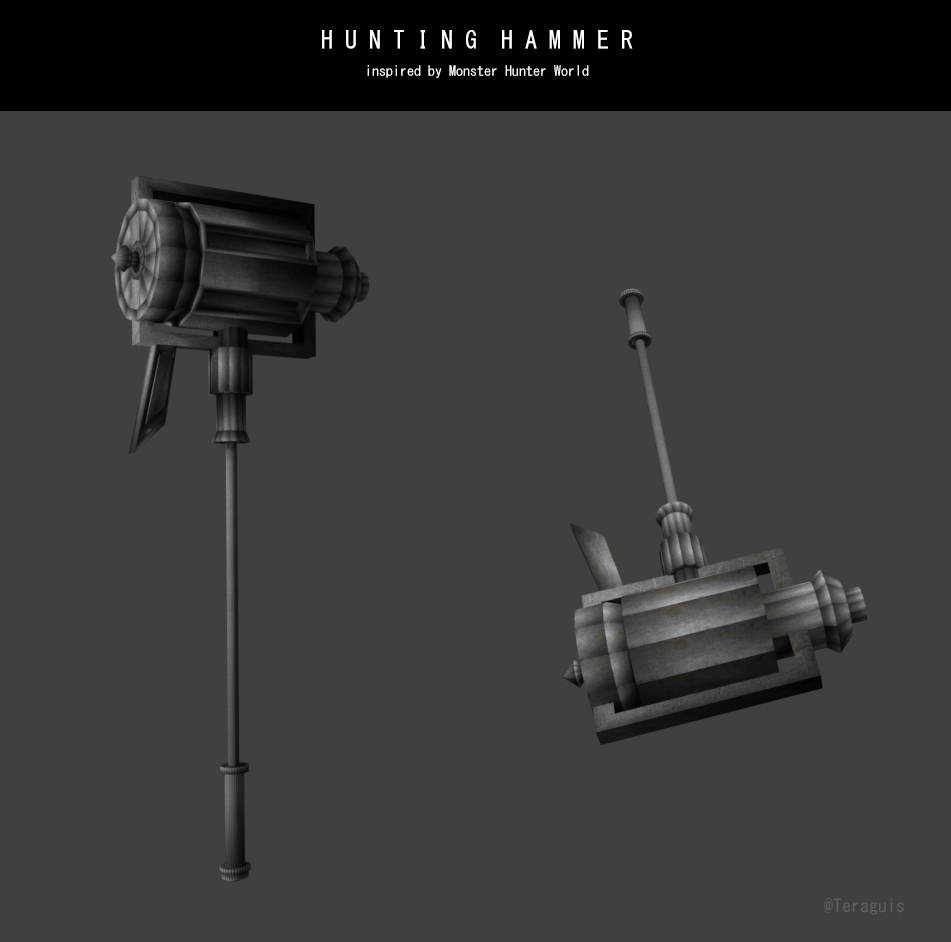 [BLENDER] HUNTING HAMMER 3D MODEL