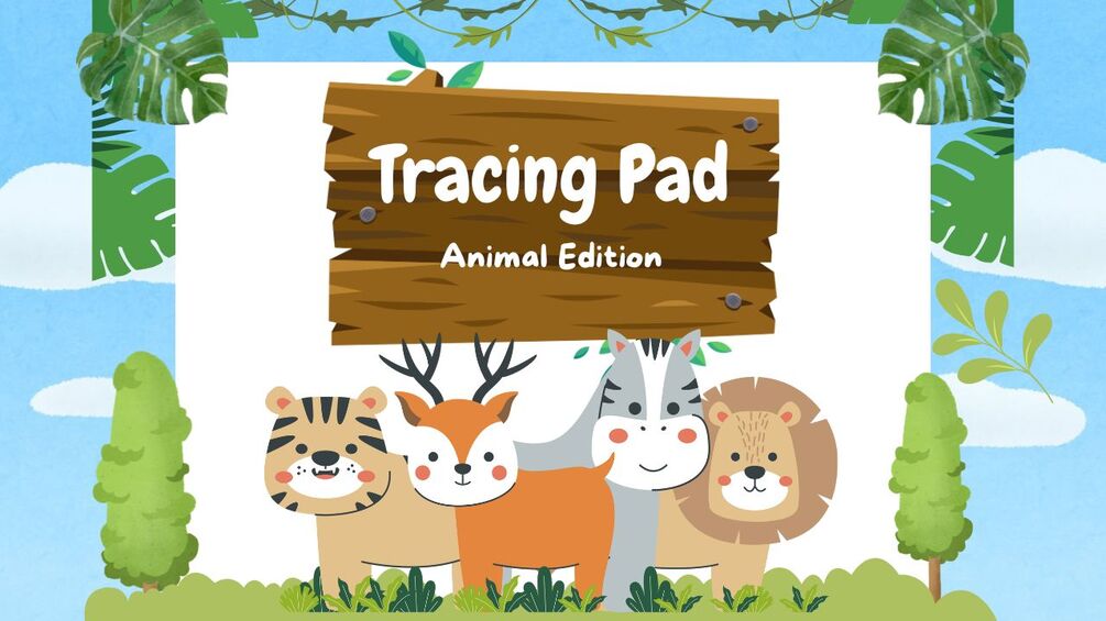 Alphabet Tracing Pad (Animal Edition) – Editable in Canva